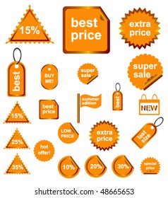 Orange Shopping Signs Stock Vector (Royalty Free) 48665653 | Shutterstock