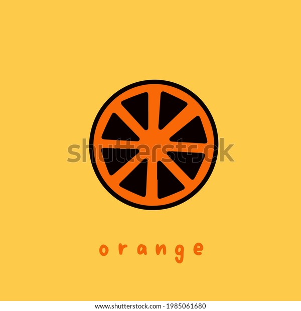 Orange Slice Symbol Social Media Post Stock Vector (Royalty Free ...
