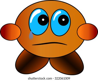 Orange Smiley Crying Vector Stock Vector (Royalty Free) 322061009 ...