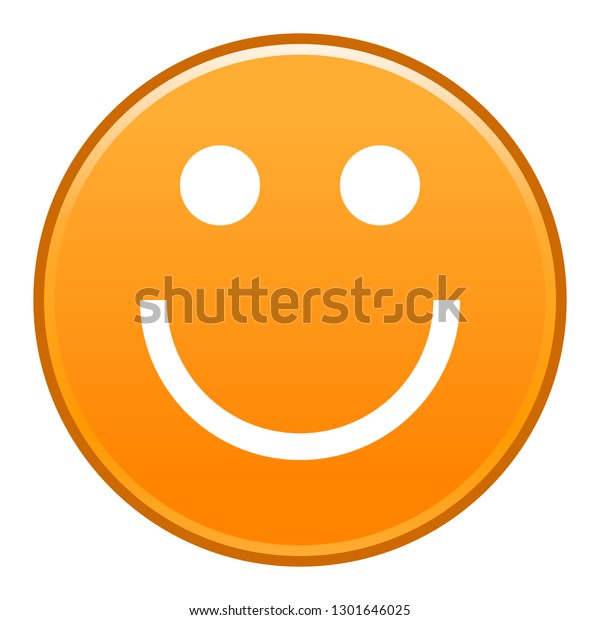 Orange Smiling Face Cheerful Happy Emoticon Stock Vector (Royalty Free ...