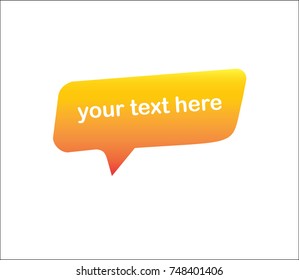 Orange Speech Bubble Vector Graphics Stock Vector (Royalty Free ...