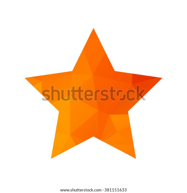 Orange Star Isolated On White Background Stock Vector (Royalty Free ...