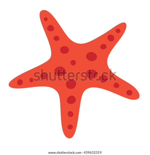 Orange Starfish Icon Vector Illustration Isolated Stock Vector (Royalty ...
