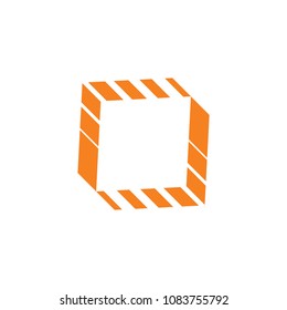 Orange Stripes Square Object Logo Vector Stock Vector (Royalty Free ...