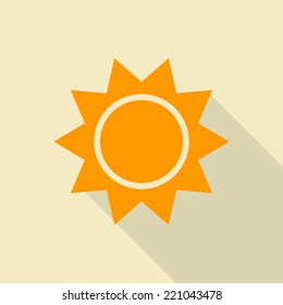 Orange Sun Icon Stock Vector (Royalty Free) 221043478 | Shutterstock