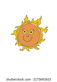 Orange Sun Sky Vector Art Stock Vector (Royalty Free) 2173692653 ...
