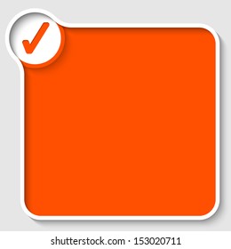 Orange Text Box Check Box Stock Vector (Royalty Free) 153020711 ...