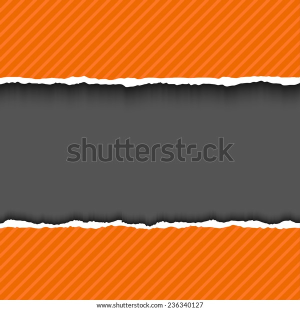 Orange Textured Torn Paper Strips Space Stock Vector (Royalty Free ...