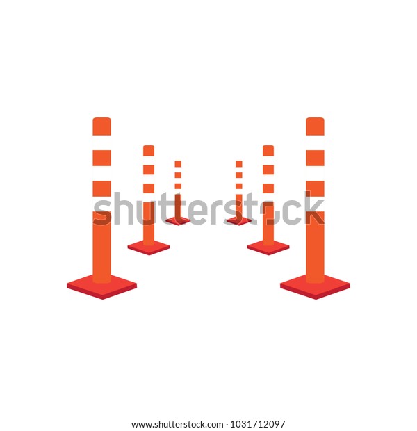 Orange Traffic Light On White Background Stock Vector (Royalty Free ...