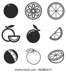 Orange Vector Icons Simple Illustration Set Stock Vector (Royalty Free ...