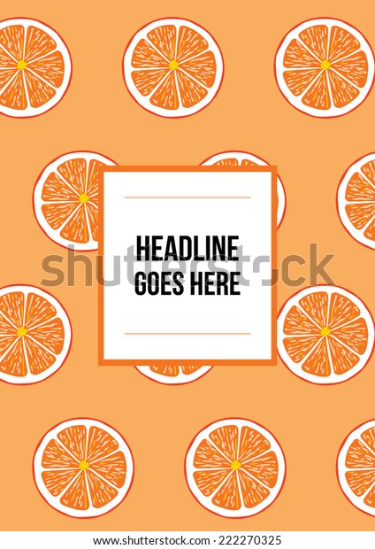 Orange Vector Illustration Book Cover Background Stock Vector (Royalty ...