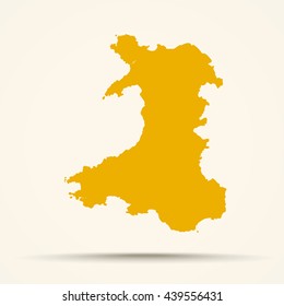 Wales Map Icon Business Concept Wales Stock Vector (Royalty Free ...
