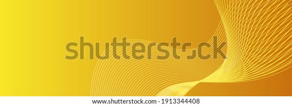 Orange Wave Background Line Design Stock Vector (Royalty Free) 1913344408