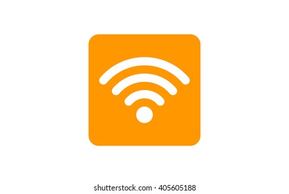 Orange Wifi Icon Stock Vector (Royalty Free) 405605188 | Shutterstock