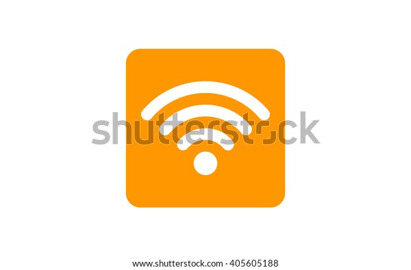 Orange Wifi Icon Stock Vector (Royalty Free) 405605188 | Shutterstock