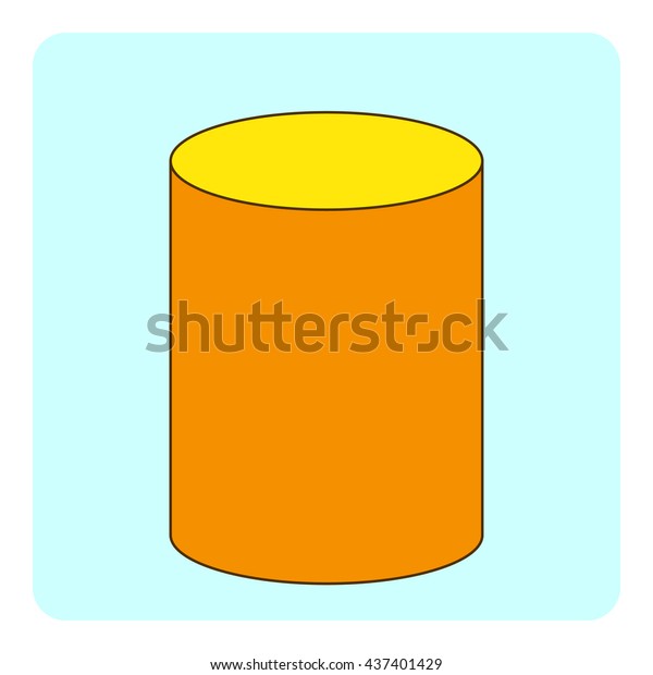 Orange Yellow 3d Cylinder Vector Illustration Stock Vector (Royalty ...
