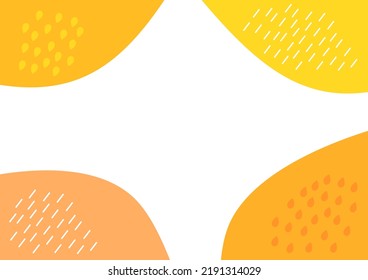Orange Yellow Abstract Shapes Border Background Stock Vector (Royalty ...