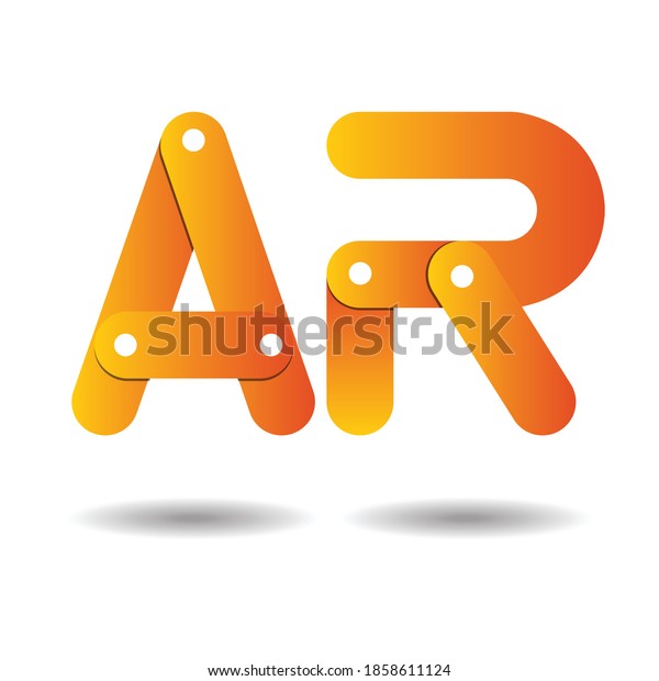 Orange Yellow Ar Logo Vector Stock Vector (Royalty Free) 1858611124 ...