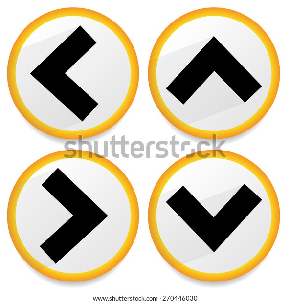 Orange Yellow Arrows Arrowheads Pointing Down Stock Vector (Royalty ...