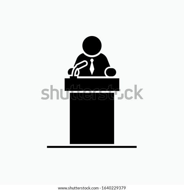 Oration Icon Vector Sign Symbol Design Stock Vector (Royalty Free ...