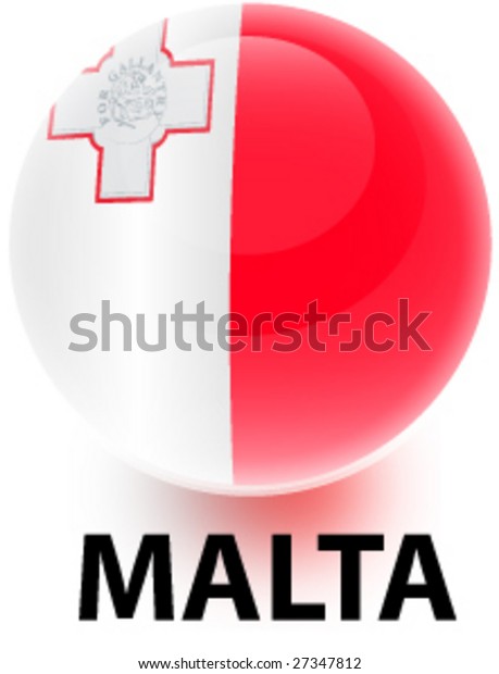 Orb Malta Flag Stock Vector (Royalty Free) 27347812