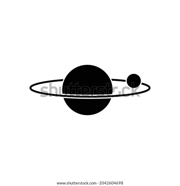Orbit Icon Planetary Trajectory Symbol Vector Stock Vector (Royalty ...