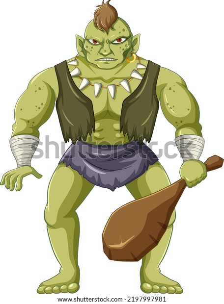 Orc Cartoon Character Isolated Illustration Stock Vector (Royalty Free ...
