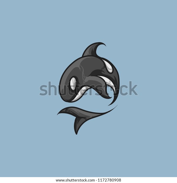 Orca Head Signs Symbols Stock Vector (Royalty Free) 1172780908 ...