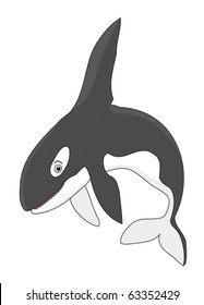 Orca Killer Whale Cartoon Vector Illustration: เวกเตอร์สต็อก (ปลอดค่า ...
