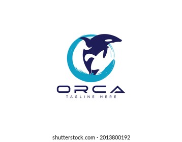 Orca Whale Sea Logo Vector Template Stock Vector (Royalty Free ...