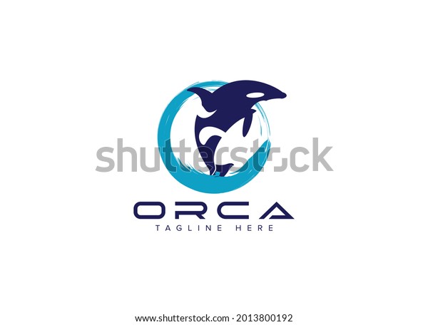 Orca Whale Sea Logo Vector Template Stock Vector (Royalty Free ...