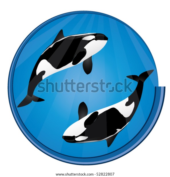 Orca Whales Blue Circle Icon Stock Vector (Royalty Free) 52822807 ...