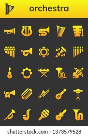 Orchestra Icon Set 26 Filled Orchestra Stock Vector (Royalty Free ...