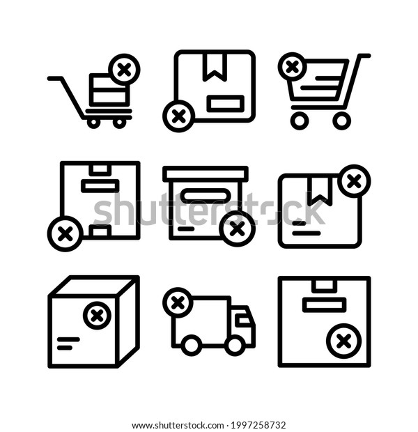 Order Cancel Icon Logo Isolated Sign Stock Vector (Royalty Free) 1997258732