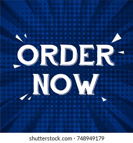 Order Now Greeting Card Background Retro Stock Vector (Royalty Free ...
