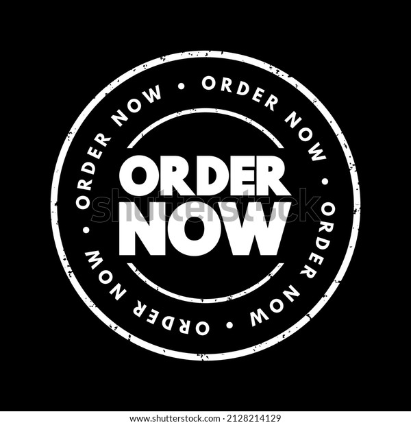 Order Now Text Stamp Concept Background Stock Vector (Royalty Free ...