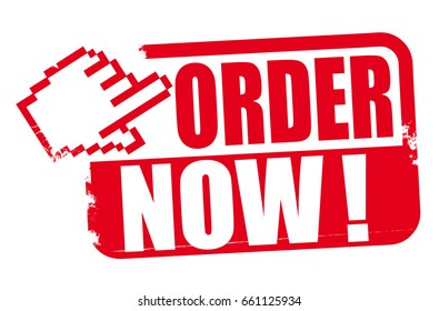 Order Now Word Red Stamp Text: vector de stock (libre de regalías ...
