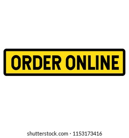 Order Online Sign On White Background: ภาพประกอบสต็อก 1149311048 ...