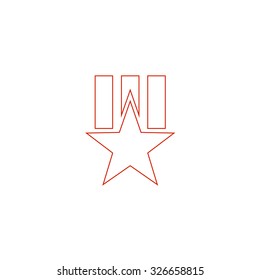Order Star Red Outline Vector Pictogram Stock Vector (Royalty Free ...