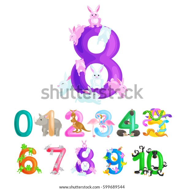Ordinal Numbers Teaching Children Counting Ability Stock Vector ...
