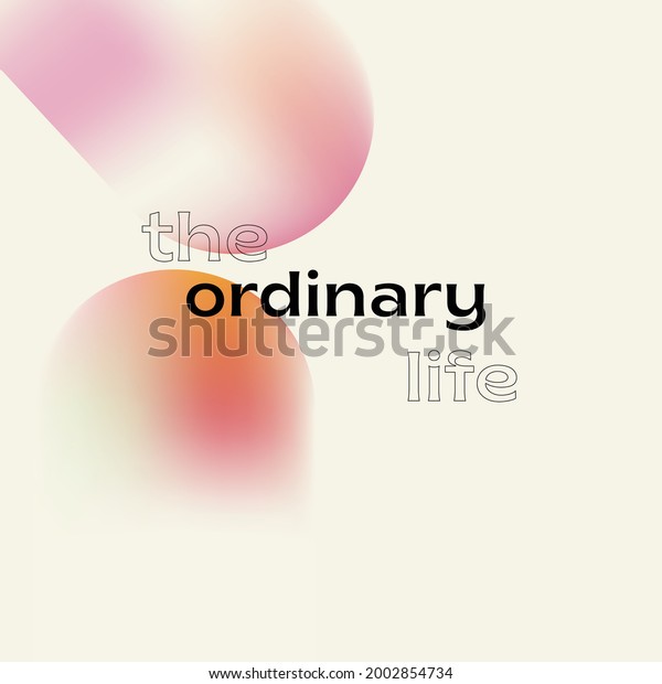Ordinary Life Vector Illustration Typography Wave Stock Vector (Royalty ...