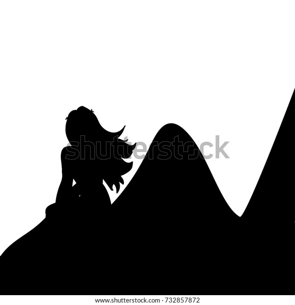 Oread Mountain Nymph Silhouette Ancient Mythology Stock Vector (Royalty ...