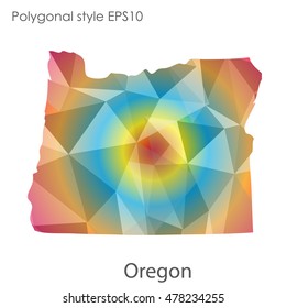 Abstract Polygon Map Vector Illustration Low: vector de stock (libre de ...