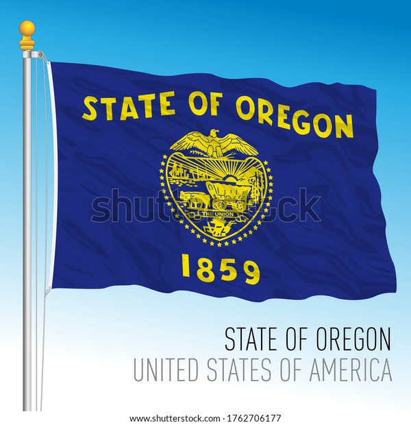 Oregon State Official Flag United States: immagine vettoriale stock ...