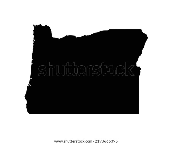 Oregon Us Map Usa State Map Stock Vector (Royalty Free) 2193665395 ...