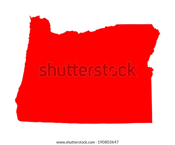 Oregon Vector Map Silhouette Isolated On: vector de stock (libre de ...