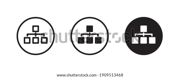 Org Hierarchy Organization Chart Icon Project Stock Vector (Royalty ...
