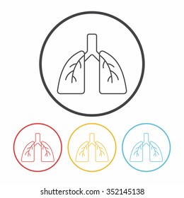 Organ Lung Line Icon Stock Vector (Royalty Free) 352145138 | Shutterstock