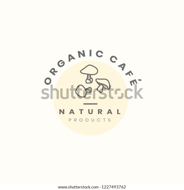Organic Cafe Logo Design Vector Stock Vector (Royalty Free) 1227493762 ...
