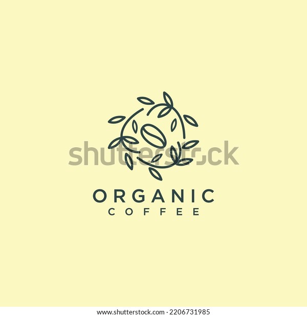 Organic Coffee Logo Desing Icon Vector Stock Vector (Royalty Free ...